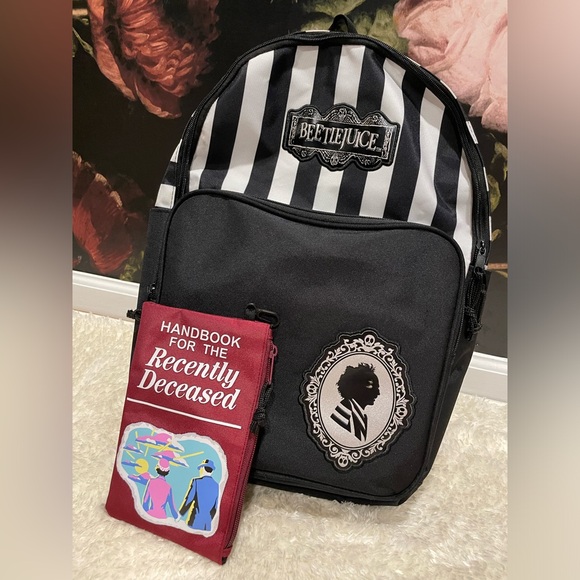 Beetlejuice | Bags | Beetlejuice Backpack Bw Handbook Deceased Sandworm ...